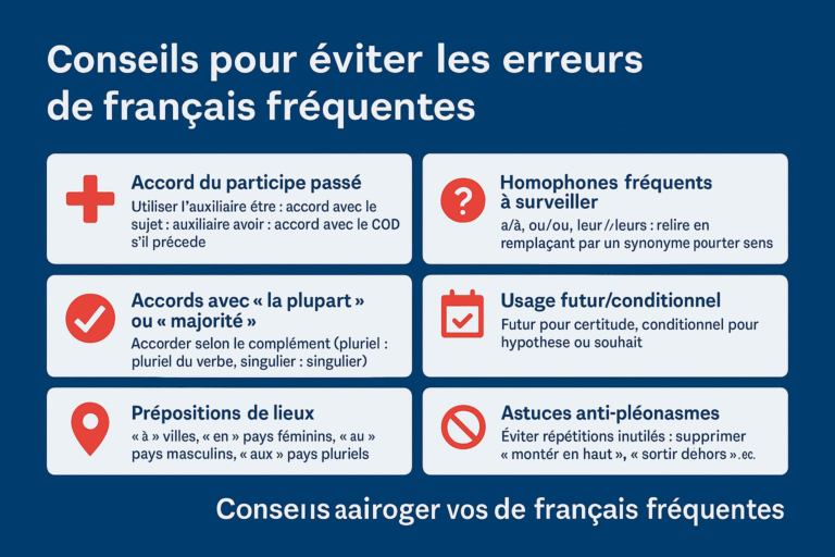 10 fautes de français courantes. Les erreurs de français fréquentes